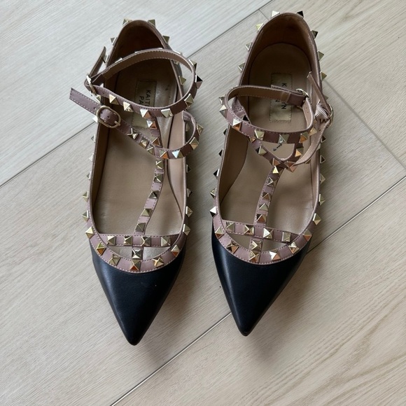 Kaitlyn Pan | Shoes | Kaitlyn Pan Flat Pointy Real Leather Black Tan ...